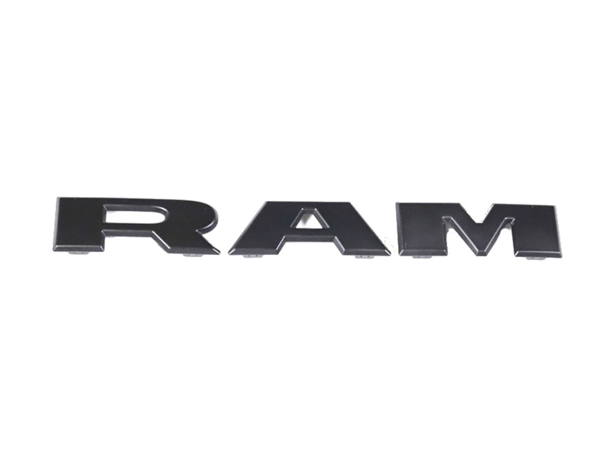 Authentic Mopar Emblem Blacked Out RAM Front Grille Badge - 68298470AA ...