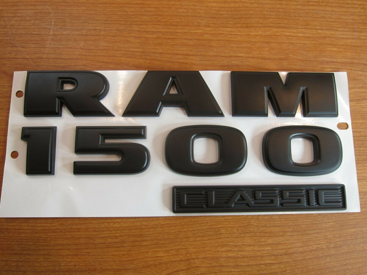Authentic Mopar Emblem - Ram 1500 Classic Badge - Black Right ...