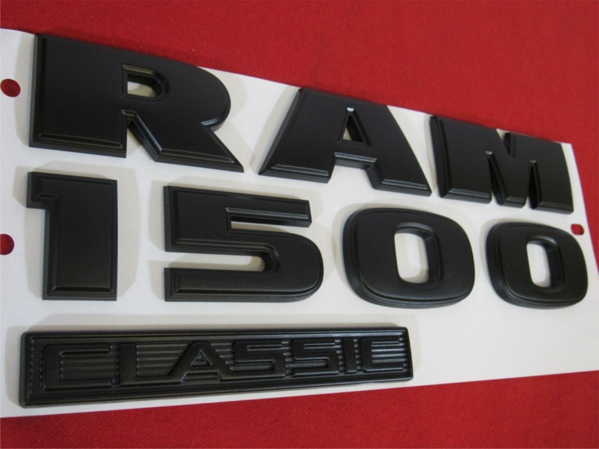 Authentic Mopar Emblem - Ram 1500 Classic Badge - Black Left ...