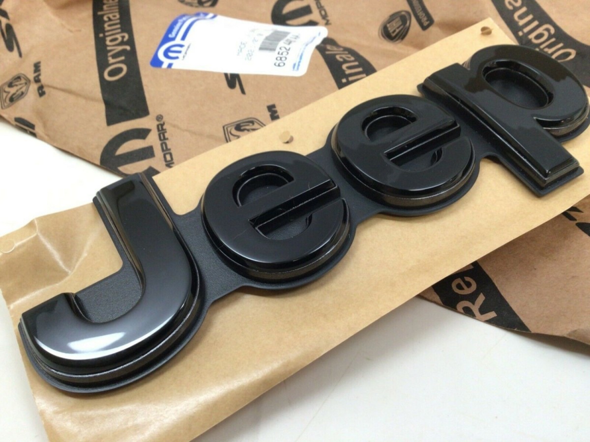 Authentic Mopar Gloss Black Altitude Edition Tailgate Jeep Emblem For ...