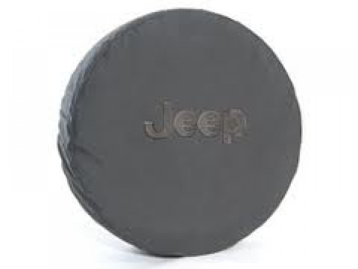 Authentic Mopar Spare Tire Cover Anti-Theft Black Denim W/ Black Jeep ...