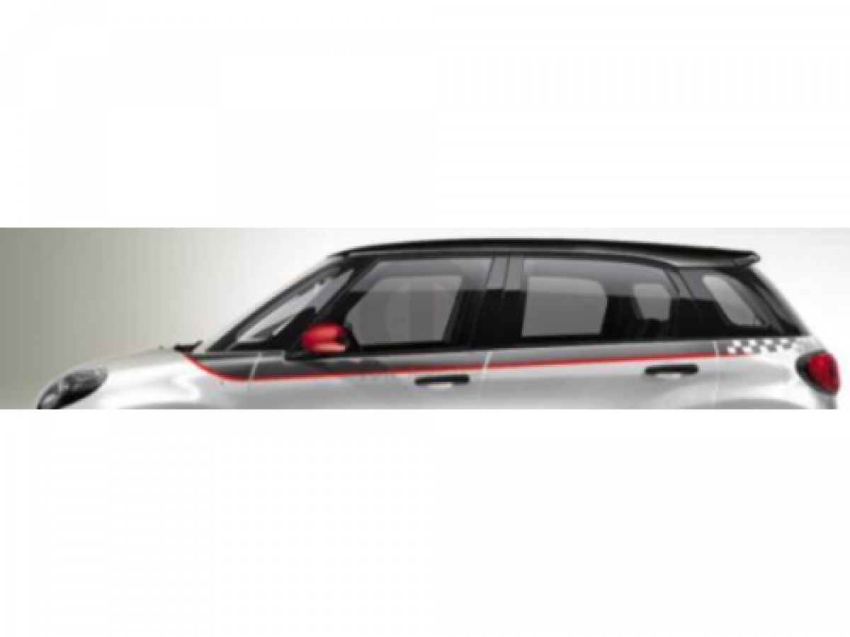 Authentic Mopar Decal - Upper Body Side - Gray and Red Racing Stripe ...
