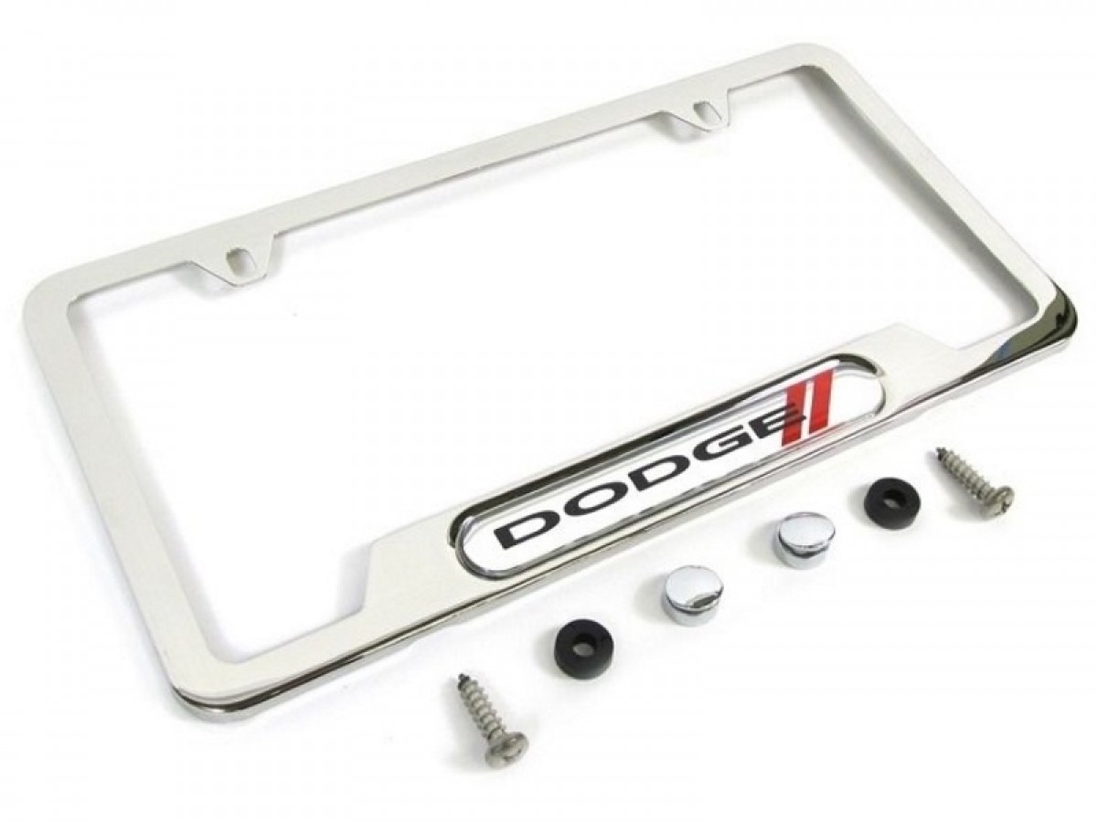 Authentic Mopar Plate Frame Polished W/ Dodge Logo - 82214766 | Mopar ...