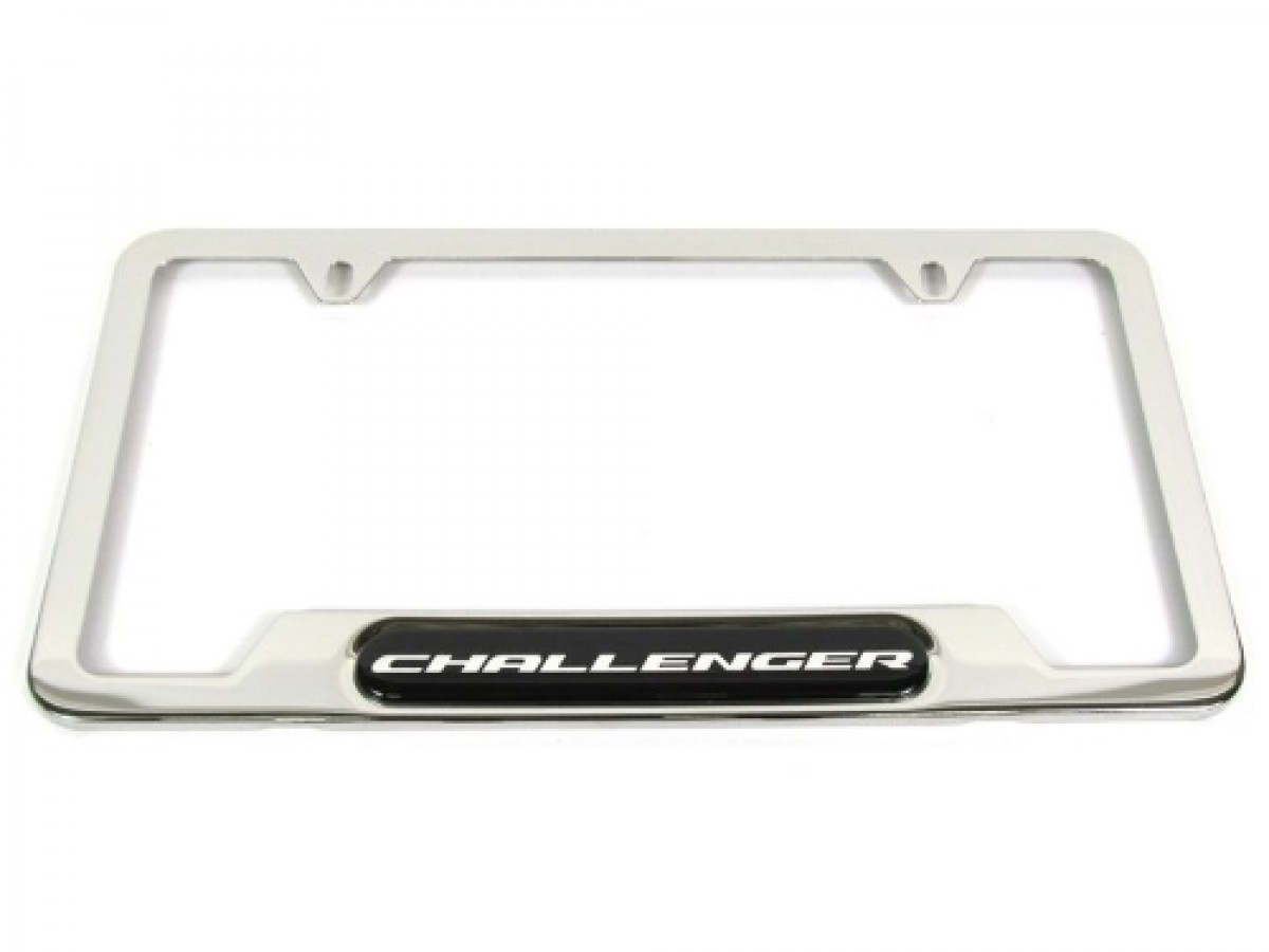 Authentic Mopar Plate Frame Polished W/ Challenger Logo - 82214923 ...