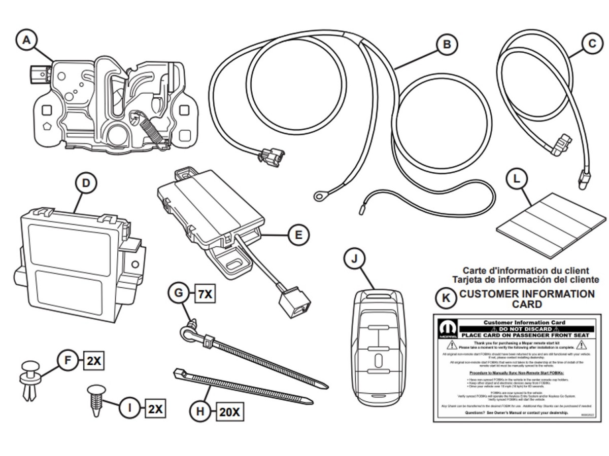 Authentic Mopar Remote Start Kit - 82215277AE | Mopar Online Parts