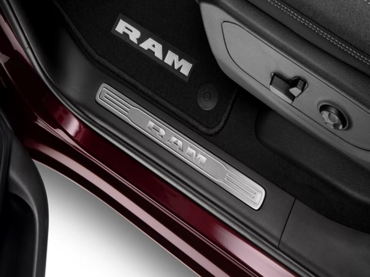 Authentic Mopar Door Sill Guards - Quad Cab - Global Black - 82215420 ...